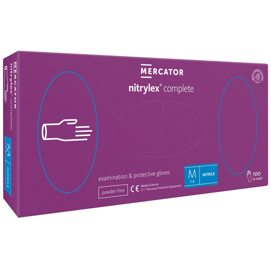 Set 100 Manusi Nitril, Mercator Nitrylex, nepudrate, lila, M - eMAG.ro