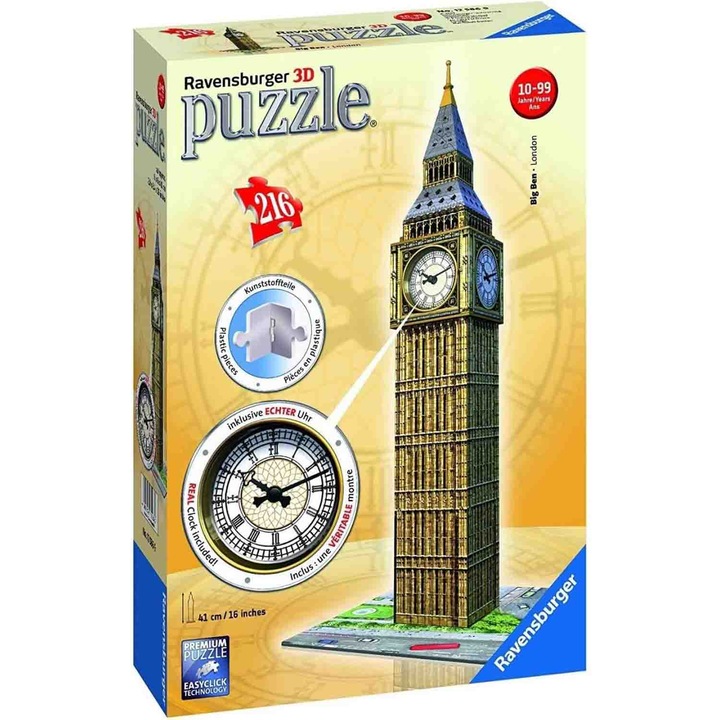 Puzzle 3D Ravensburger - Big Ben, 216 piese - eMAG.ro