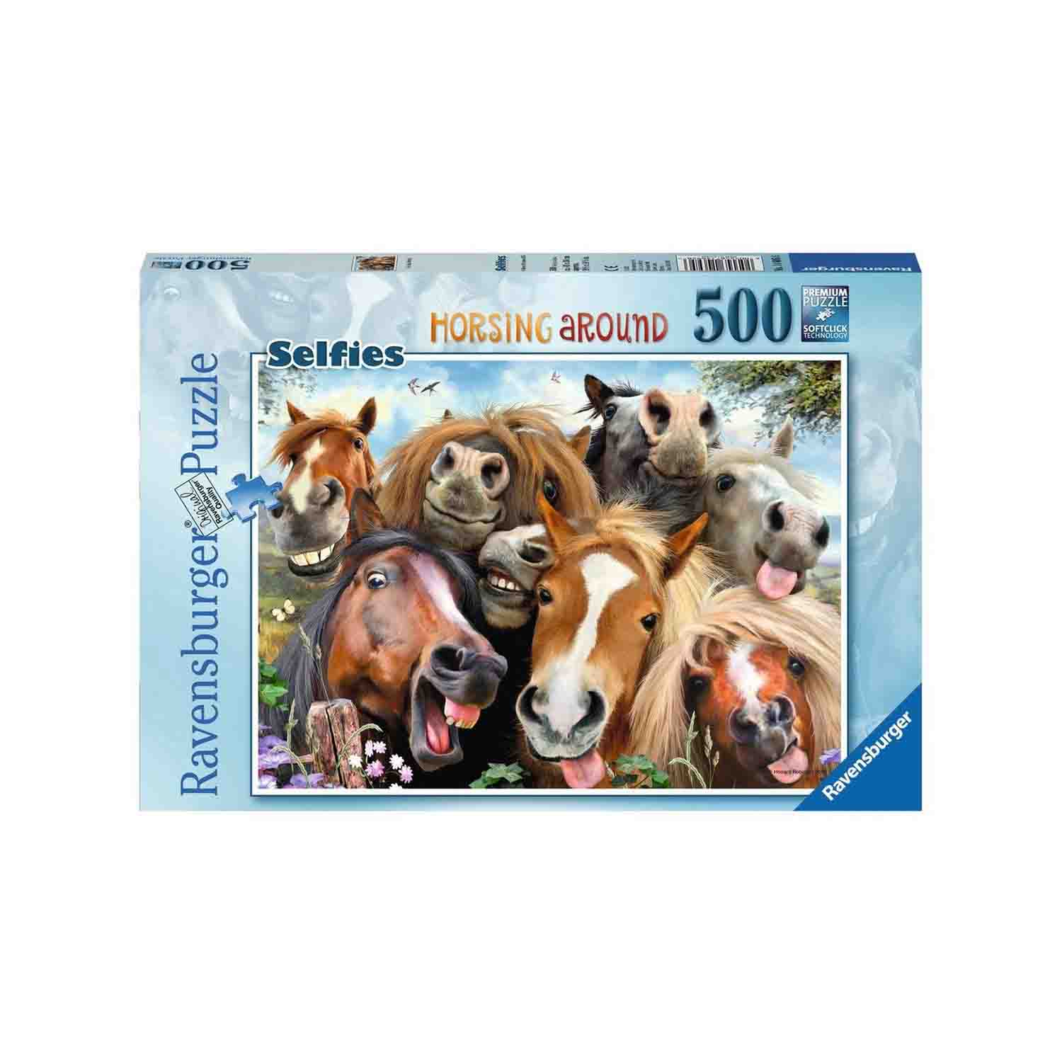 Puzzle Ravensburger Szelfik - Mosolygó lovak, 500 db - eMAG.hu