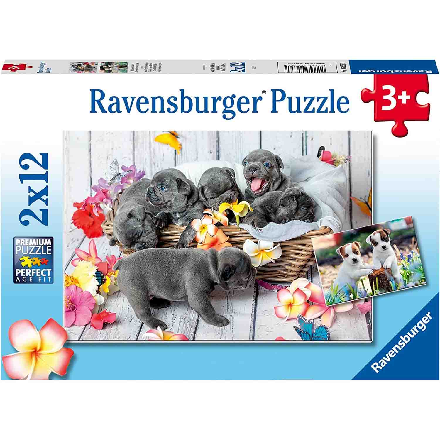 Puzzle Ravensburger - Kutyák, 2x12 darab - eMAG.hu