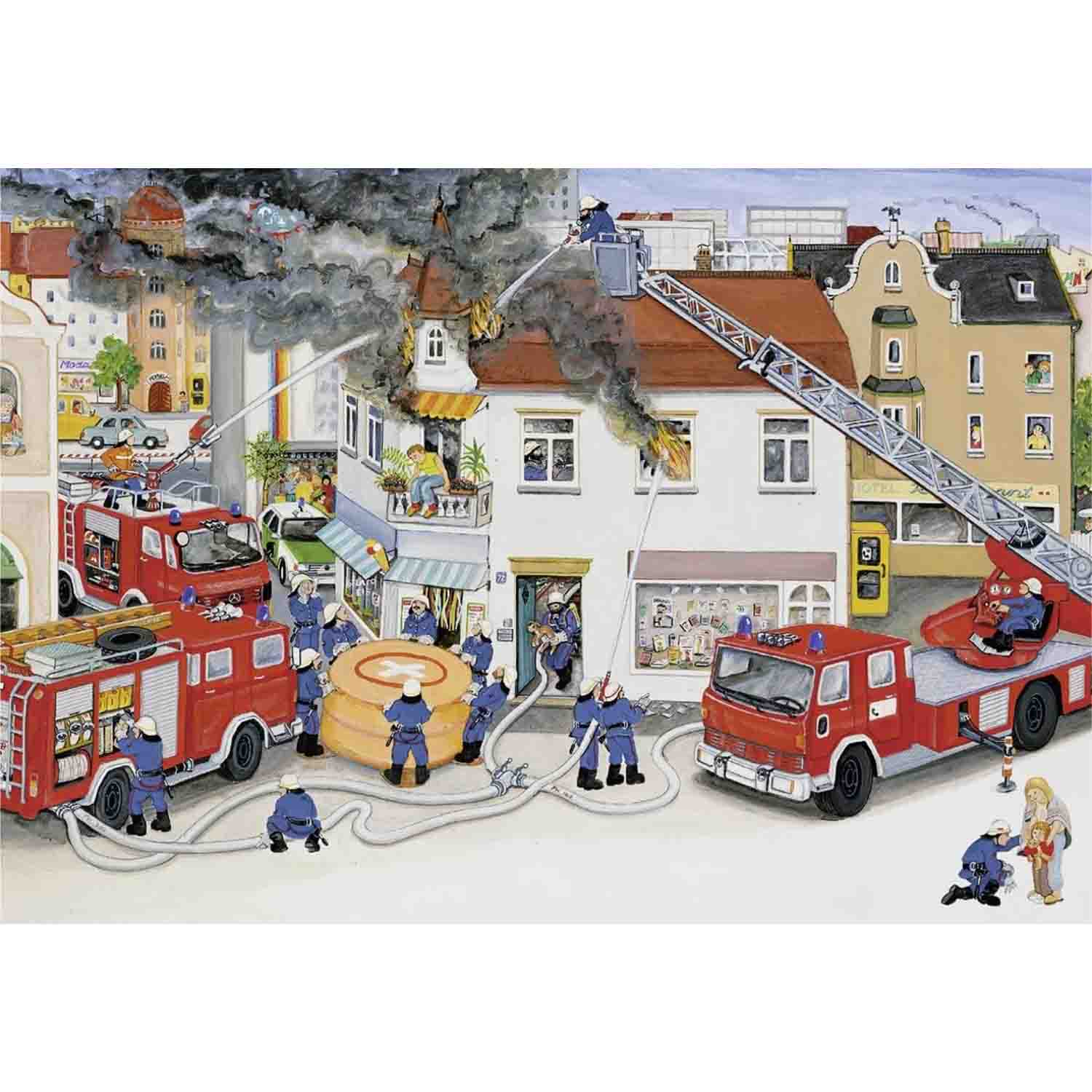 Puzzle Ravensburger - Brigada de pompieri, 2x24 piese - eMAG.ro