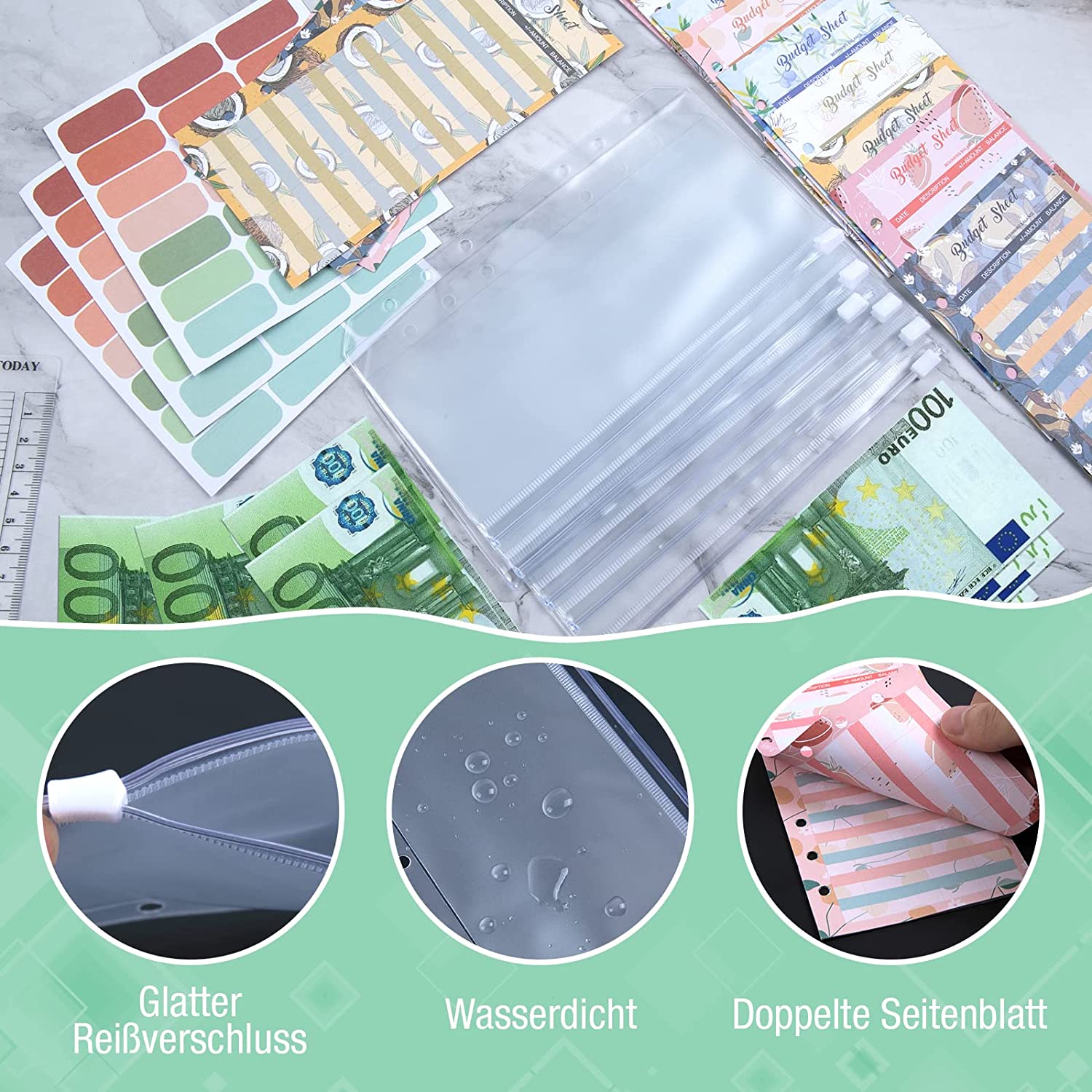 Planificator buget, MAIHAOYU, A6, Piele ecologica/PVC, gri - eMAG.ro