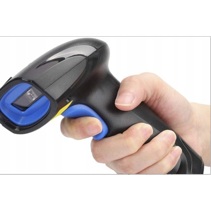 Cititor cod de bare, 1D/2D, Negru/Albastru - eMAG.ro