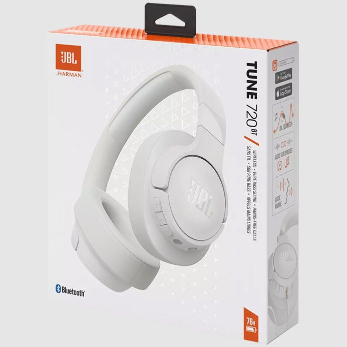 Casti audio wireless over-ear JBL Tune 720BT, JBL Pure Bass Sound ...