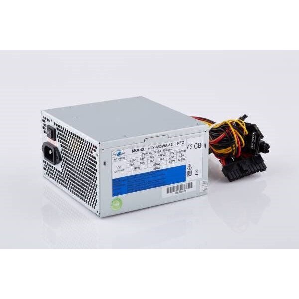 Захранване, Eurocase, 450W, ATX P4, 20/24 пина, SATA, PFC, PCIe - eMAG.bg