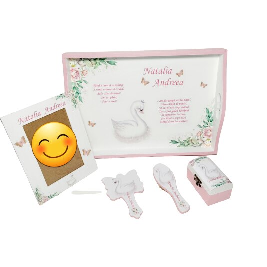 Set pentru taierea motului/ turta- model Lebada/ Angel the swan ...