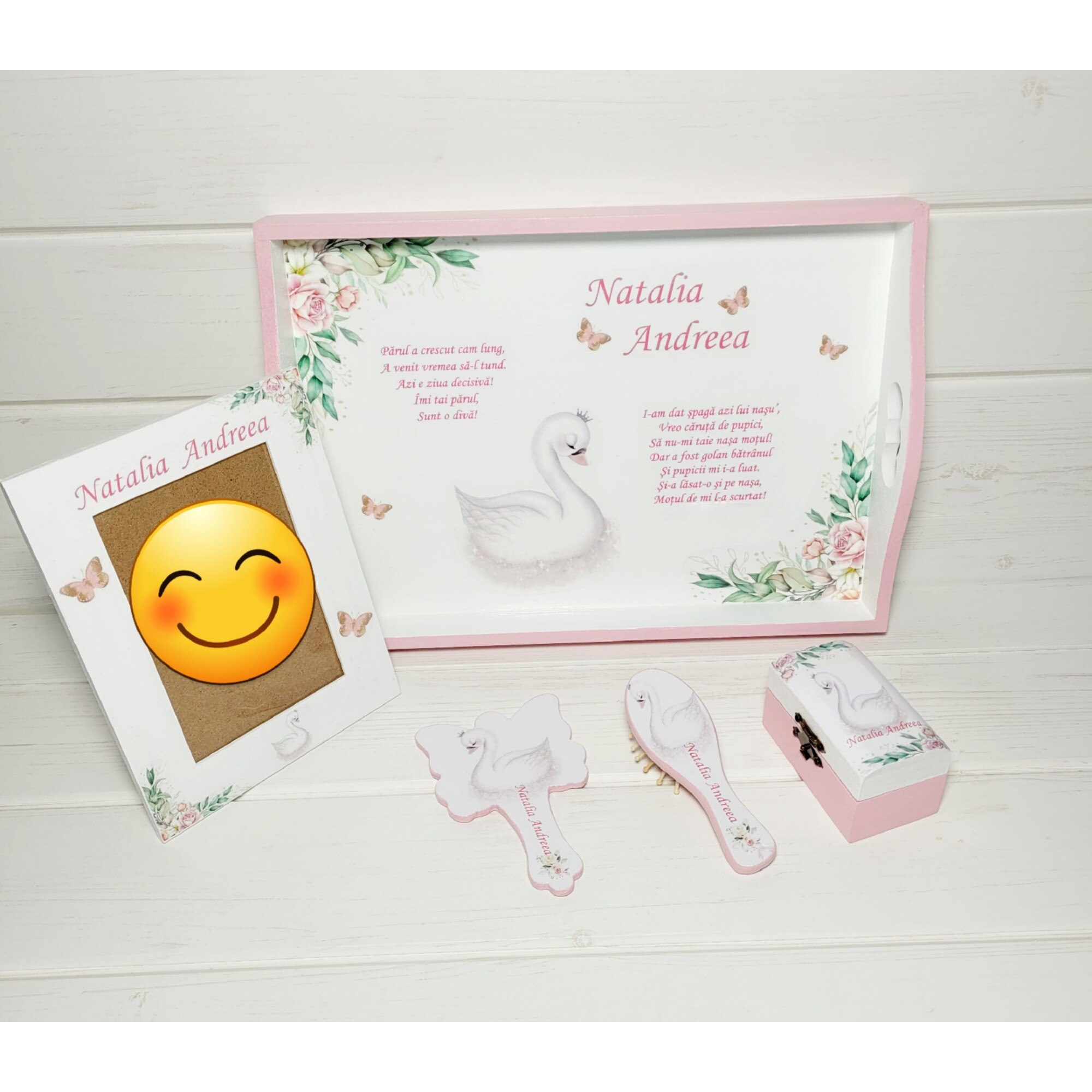 Set pentru taierea motului/ turta- model Lebada/ Angel the swan ...