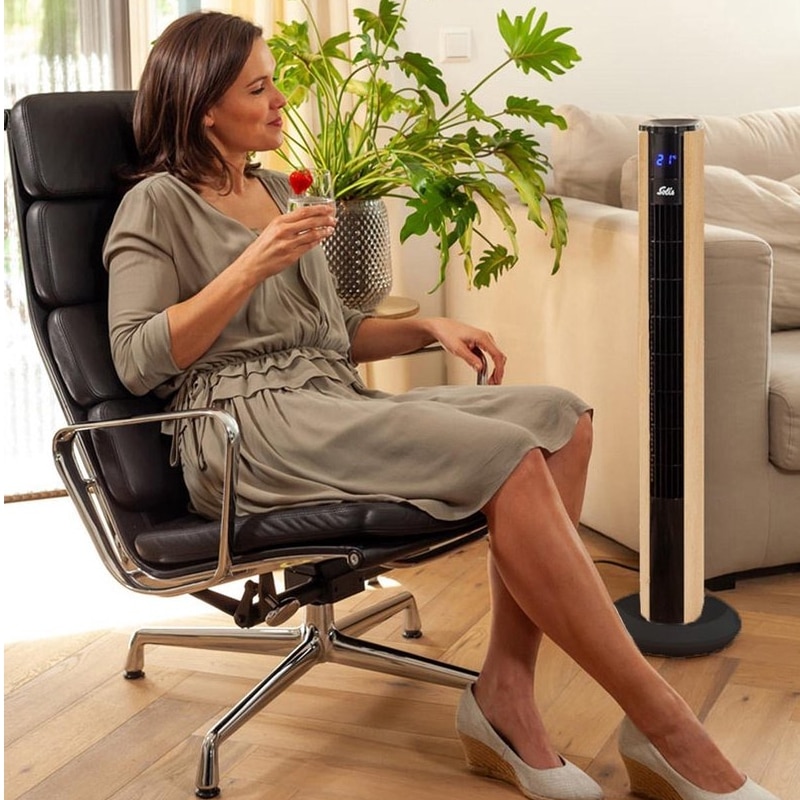 Ventilator vertical Solis, Easy Breezy, 3 programe, filtru antipraf ...