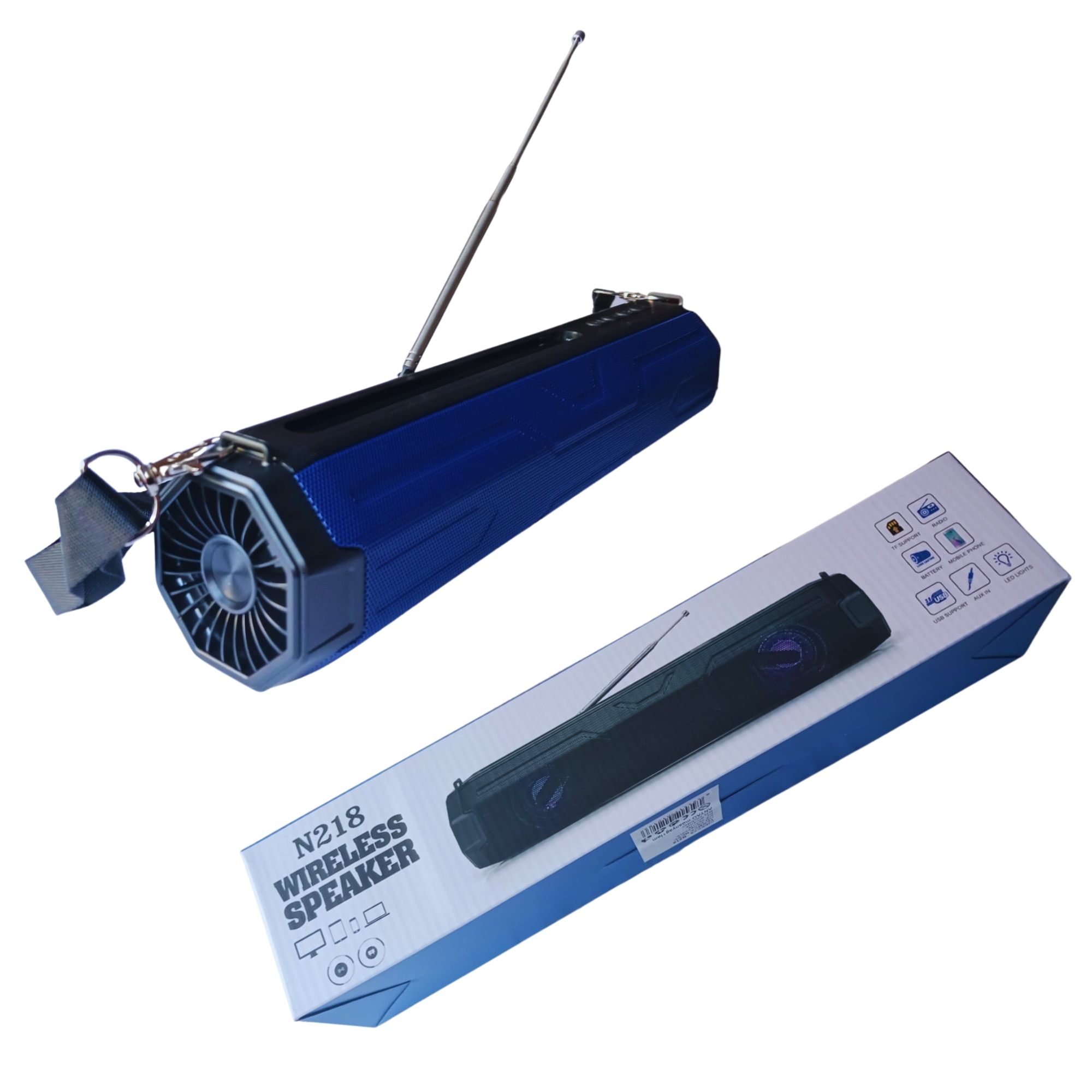 Boxa Portabila Wireless Cu Led, Bluetooth, Radio, AUX, SD Card, Suport ...