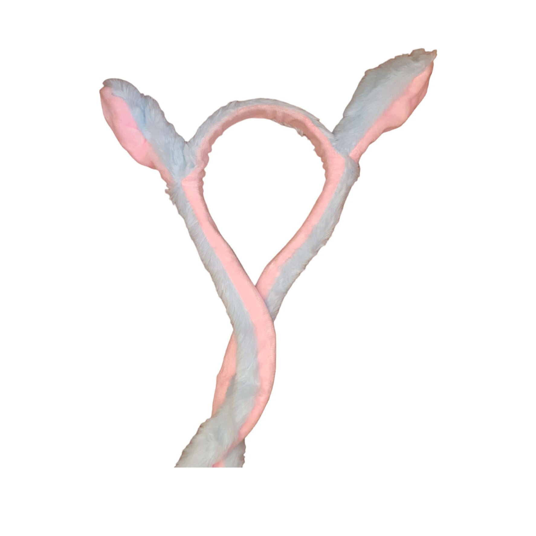 Bentita cu urechi de iepuras miscatoare, Plus pufos, 50x30cm, Roz ...