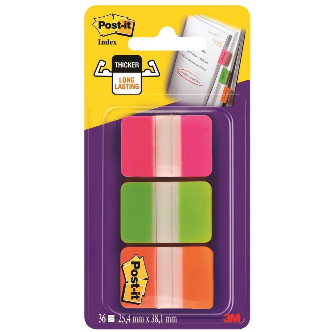Notite adezive din plastic Post-it Strong 686-PGOEU, 38 x 25 mm ...