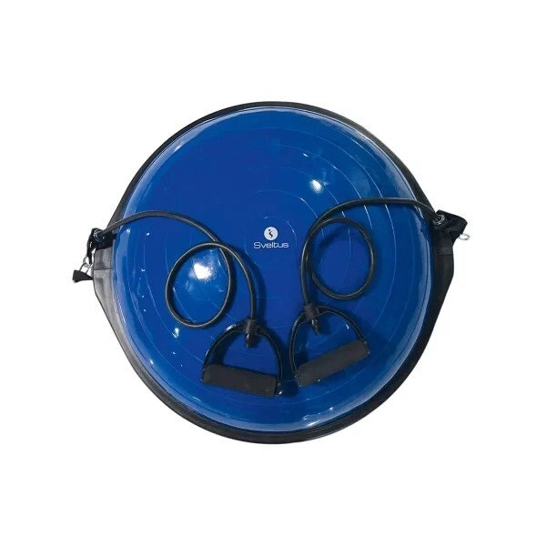 Minge Bosu, Sveltus, Diametru 62.5 cm, Albastra, Corzi elastice, Pompa ...