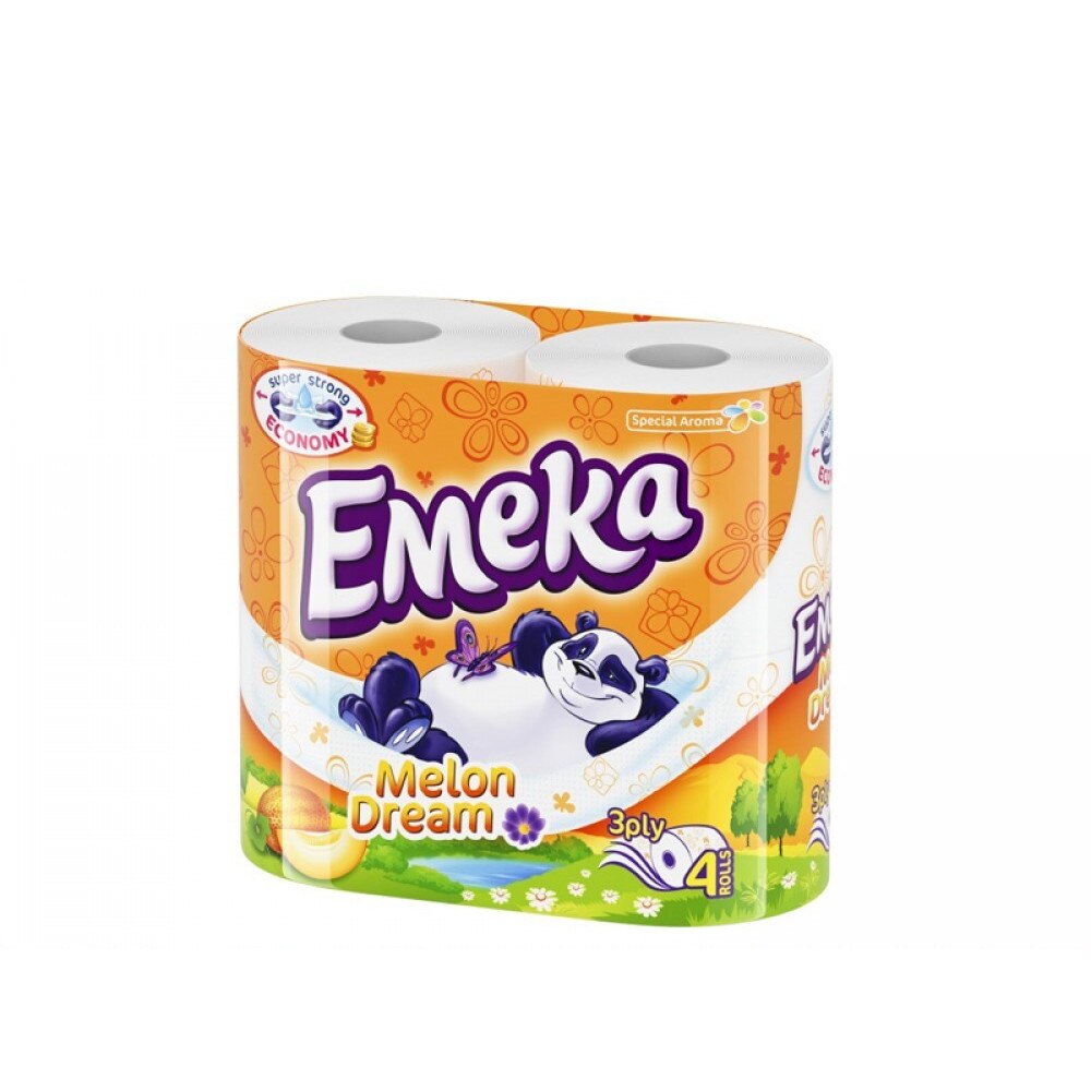 Тоалетна хартия 3x Emeka 4 ролки 3 слоя Melon Dream - eMAG.bg