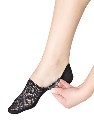 Talpici cu dantela, Marilyn, Bumbac/Poliamida, Negru, 36 - eMAG.ro