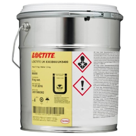 Kit adeziv + intaritor UK 8303B60/UK5400, Loctite, Viscozitate inalta ...