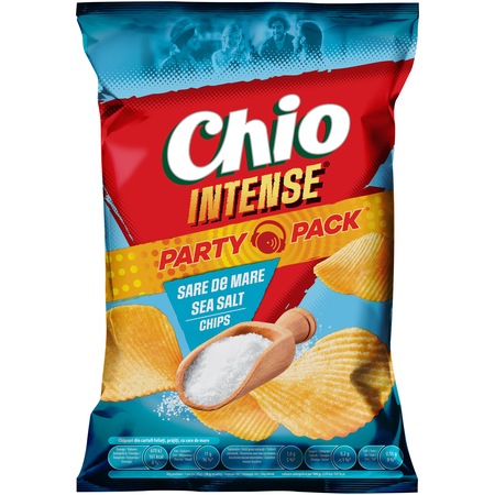 Chipsuri ondulate din cartofi cu sare de mare Intense 190g,Chio - eMAG.ro