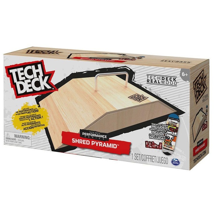 Комплект за игра Tech Deck, дървена рампа Shred Pyramid - eMAG.bg
