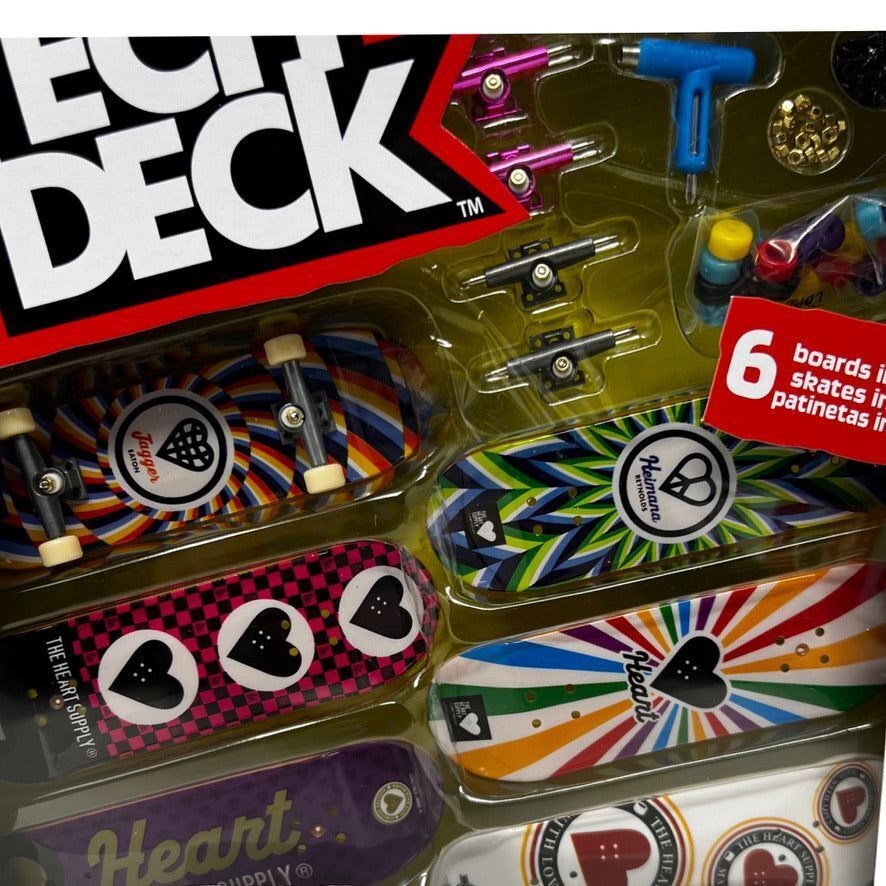 Set 6 mini placi skateboard, Tech Deck, Bonus Pack, The Heart Supply ...