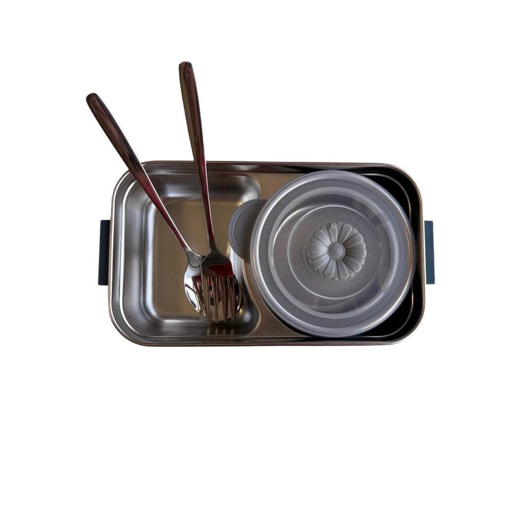 Caserola pentru mancare Solid Volt, bento box din inox, cu geanta ...