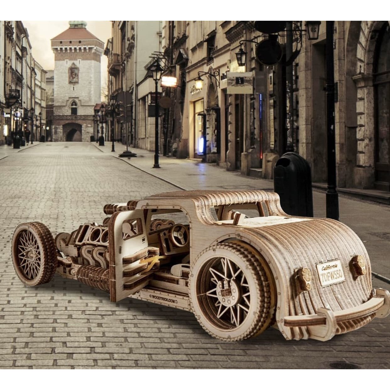 Wood Trick Hot Rod 3D fa mechanikus modell - eMAG.hu