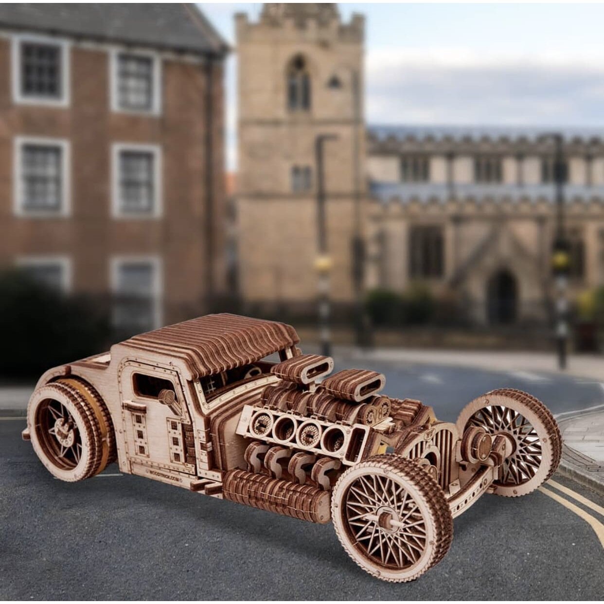Wood Trick Hot Rod 3D fa mechanikus modell - eMAG.hu