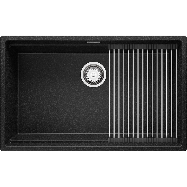 Chiuveta de Bucatarie Granit cu Sifon, 76x47 cm, Adancime 20 cm ...