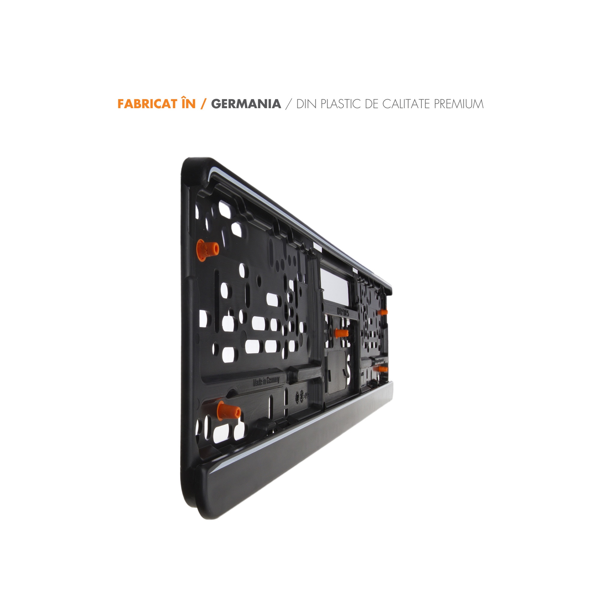 Set suport numar inmatriculare auto Slim, HS Klipp Top 5, cu amortizare ...