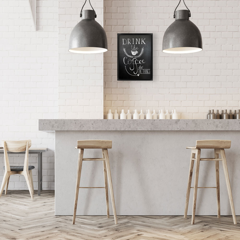 Tabla cu rama, Postergaleria, 30x40 cm, Negru - eMAG.ro