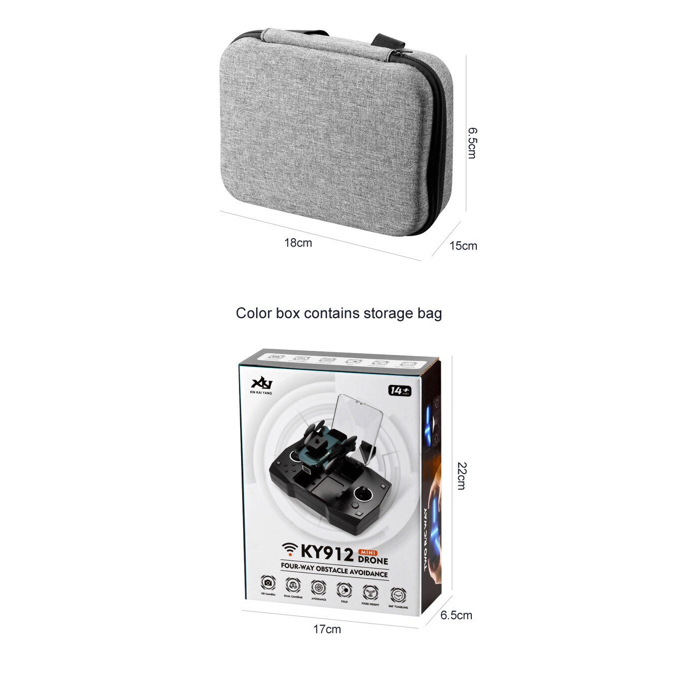 Mini drona pliabila JRH, cu camera 4K ultra hd, telecomanda - eMAG.ro