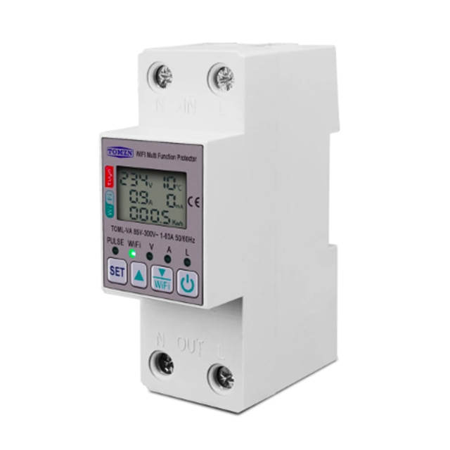 Contor de energie WIFI 63A 110V 220V TUYA cu protectie la supra si ...