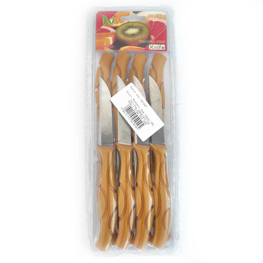 Set 12 Cutite Mici cu Maner de Plastic, Culoare Bej - eMAG.ro