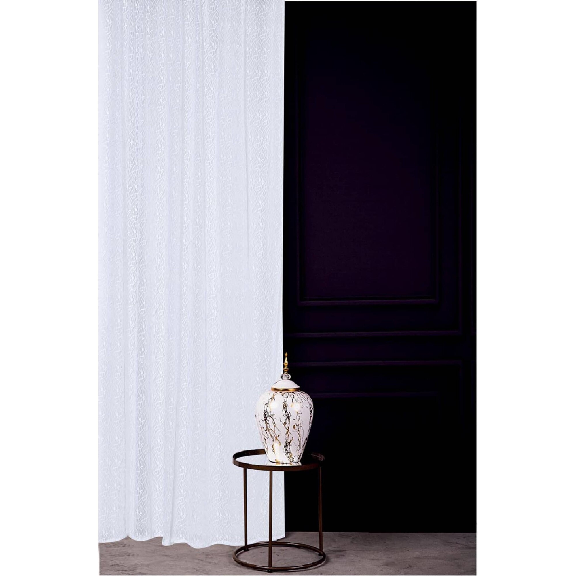 Perdea simpla, Poliester, 4 moduri de prindere, 140x270 cm, Alb - eMAG.ro