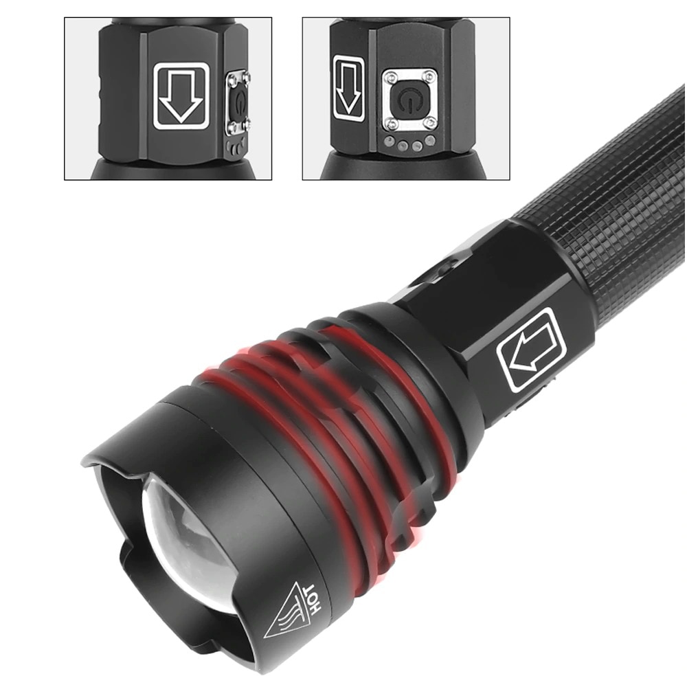 Lanterna MMC P90-2 LED CREE 6000 lm Profesional Waterproof - eMAG.ro