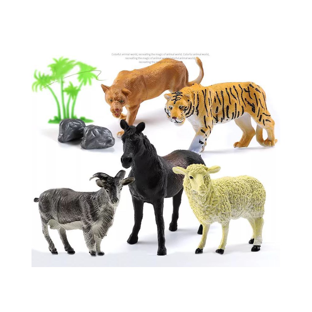 Set 58 bucati animale salbatice si domestice cu cutie de depozitare 29 ...