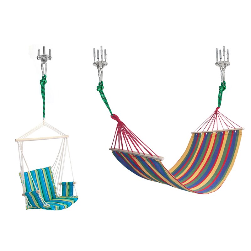 Set montare hamace tip scaun, 15 piese, sarcina 200 kg, 2 tipuri de ...