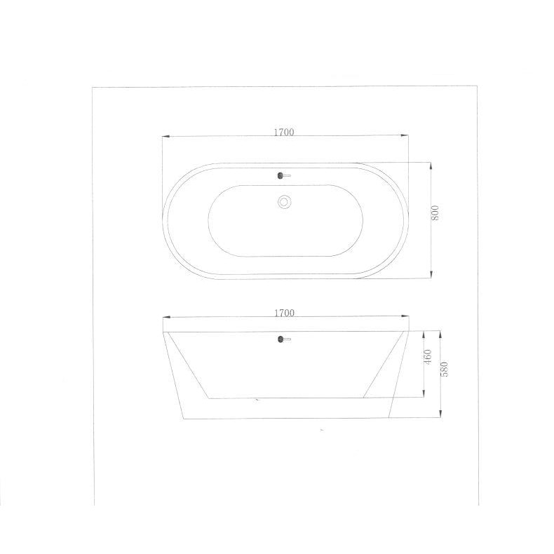 Cada freestanding nimfa, Acril, Oval, Alb, 170x80x58 cm - eMAG.ro