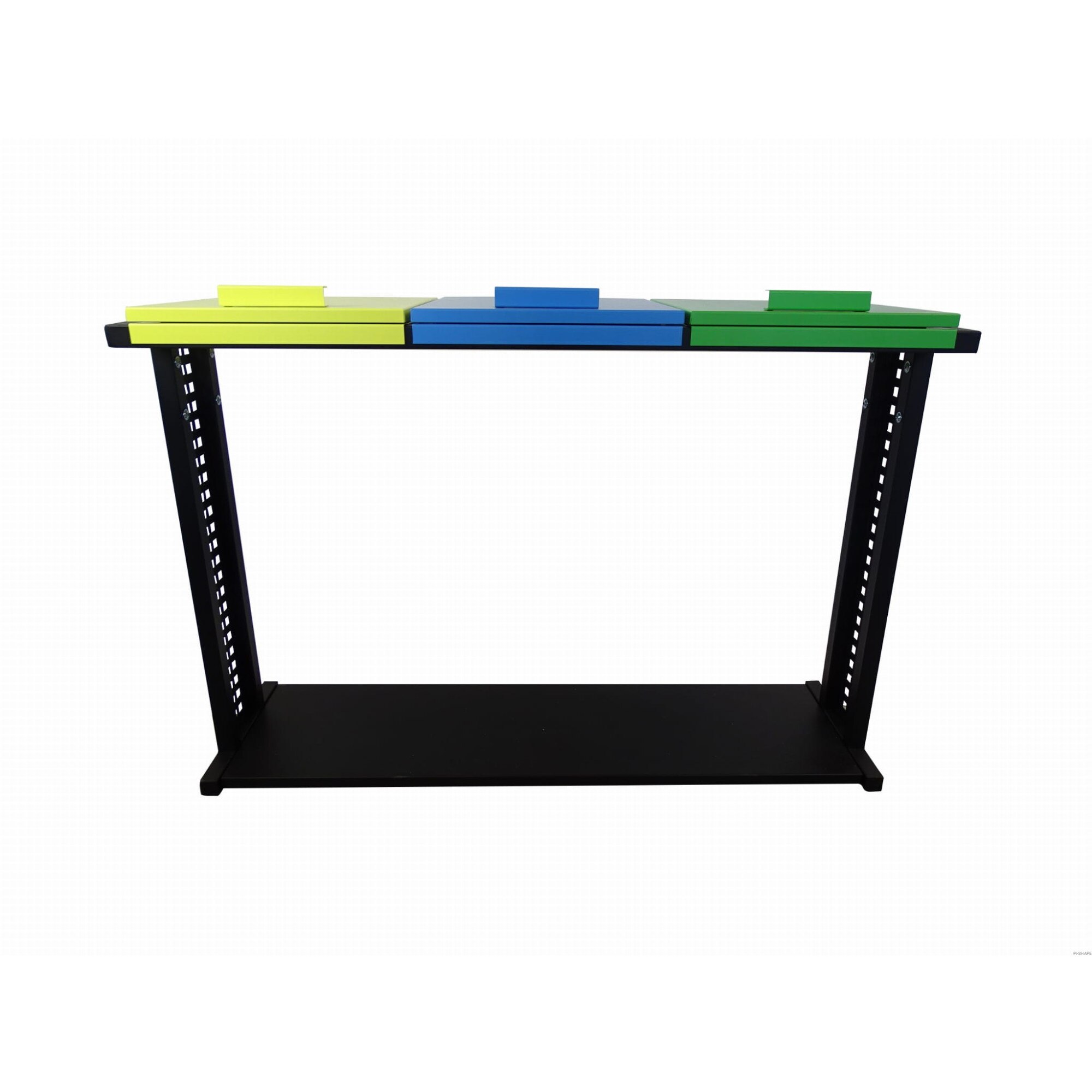 Кош за боклук 3 отделения Pi Shape Стомана 116x39x80 см Многоцветен