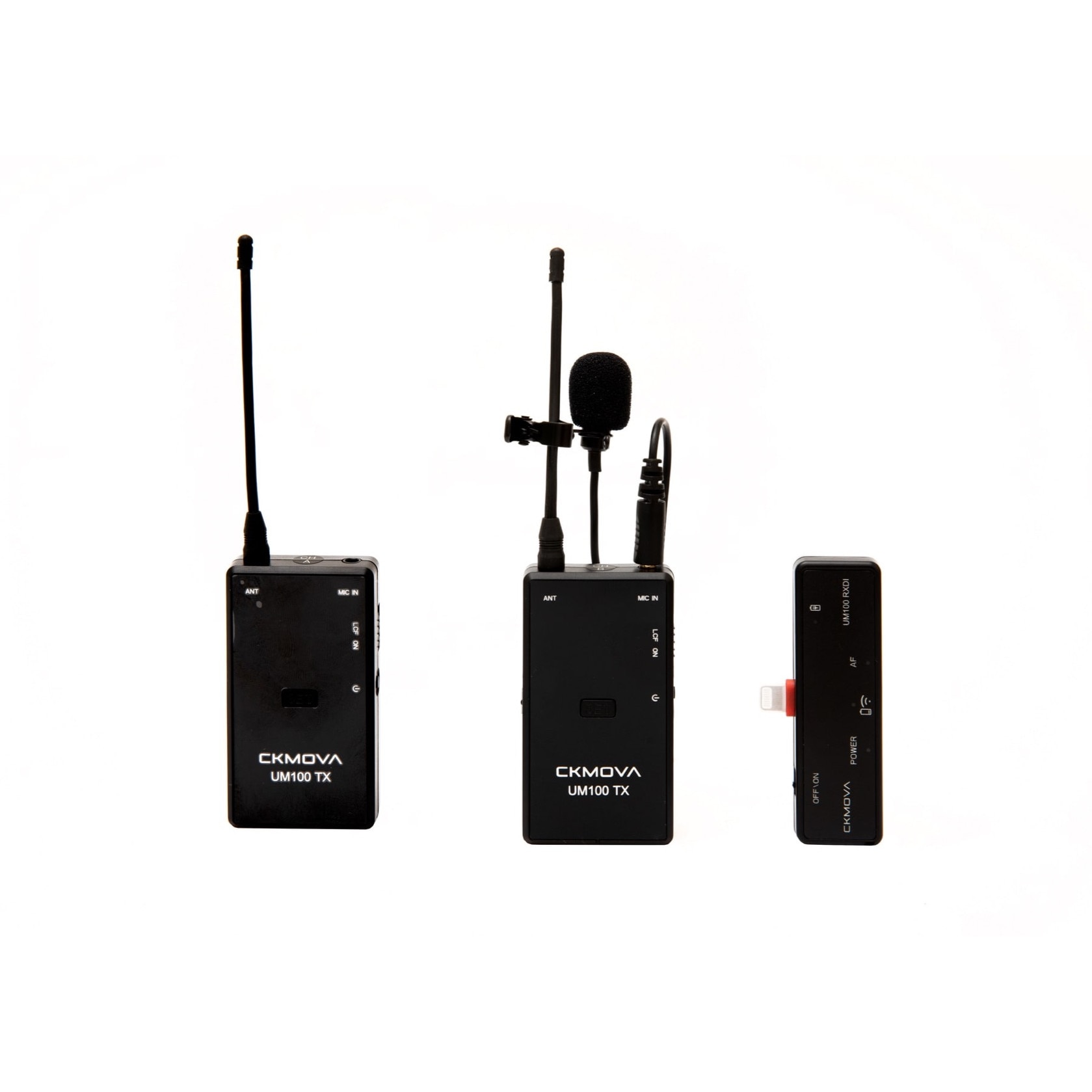 Set 2 microfoane lavaliera wireless CKMOVA UM100, Negru - eMAG.ro
