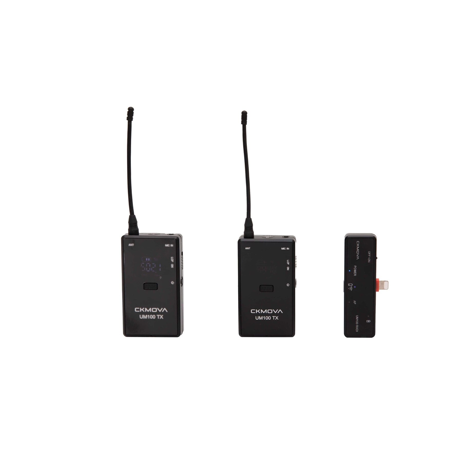 Set 2 microfoane lavaliera wireless CKMOVA UM100, Negru - eMAG.ro