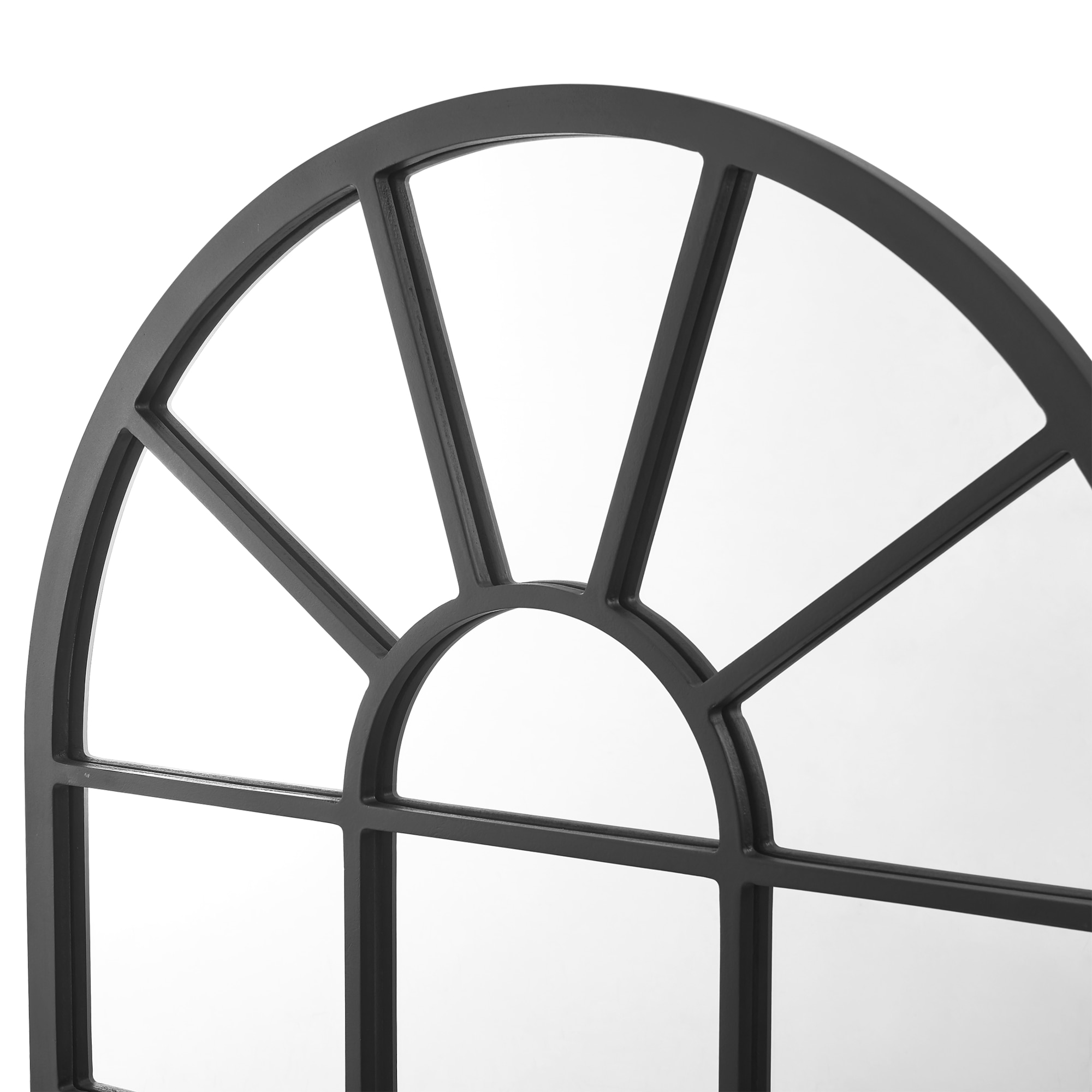 Oglinda de perete, en.casa, Villalago, 80 x 60 cm, mdf, negru mat ...