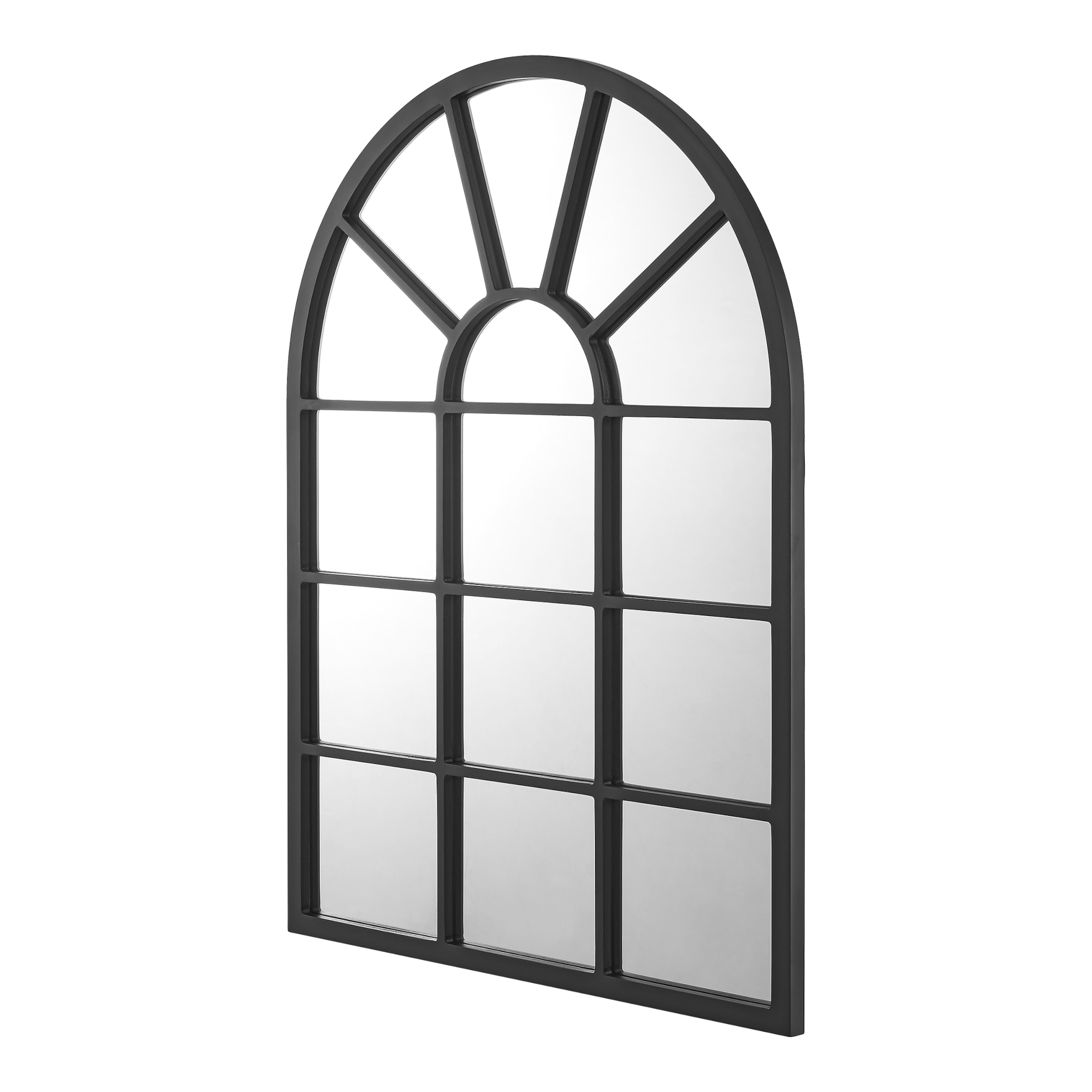 Oglinda de perete, en.casa, Villalago, 80 x 60 cm, mdf, negru mat ...