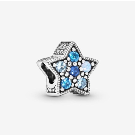 Maf Charm, 925 ezüst, Pandora-kompatibilis, kék csillag - eMAG.hu