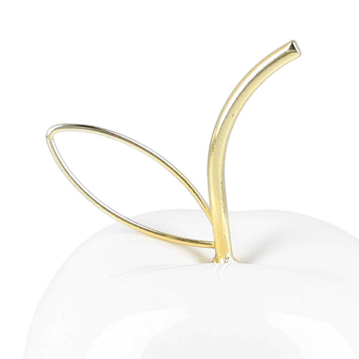 Mar decorativ Keo, Homla, Ceramica, 9 x 12 cm, Alb/Auriu - eMAG.ro