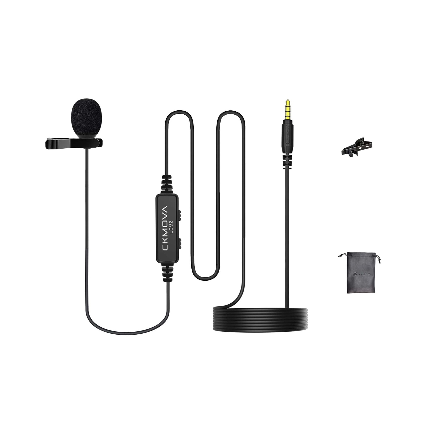 Microfon lavaliera CKMOVA LCM2, 6 m, Negru - eMAG.ro