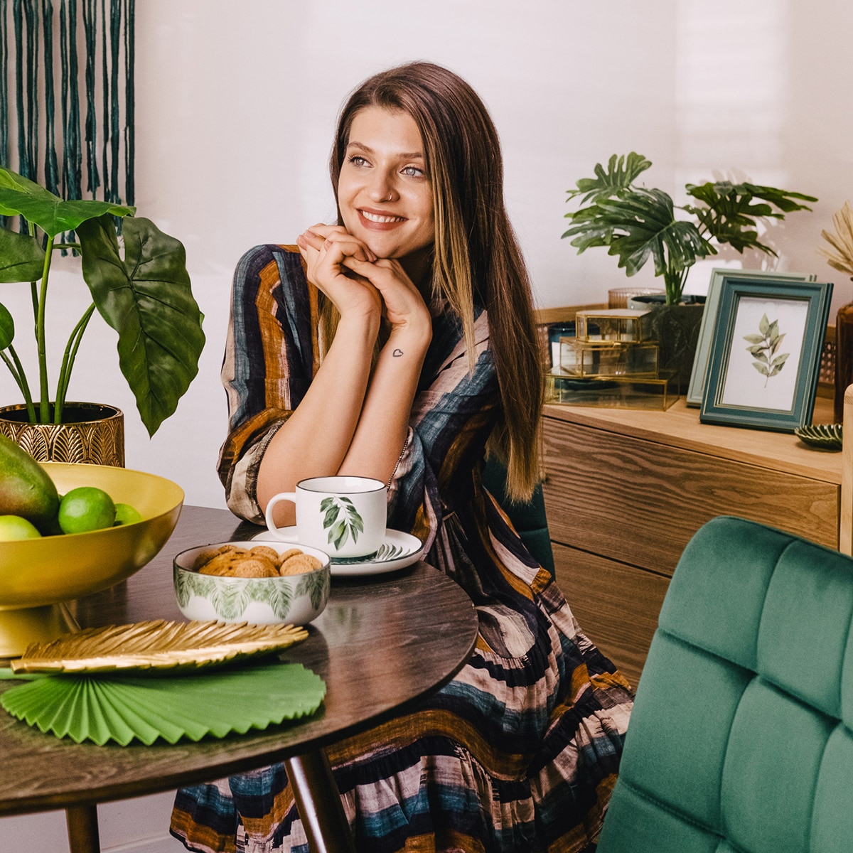 Frunza artificiala, Homla, Plastic, 55cm, Verde - eMAG.ro