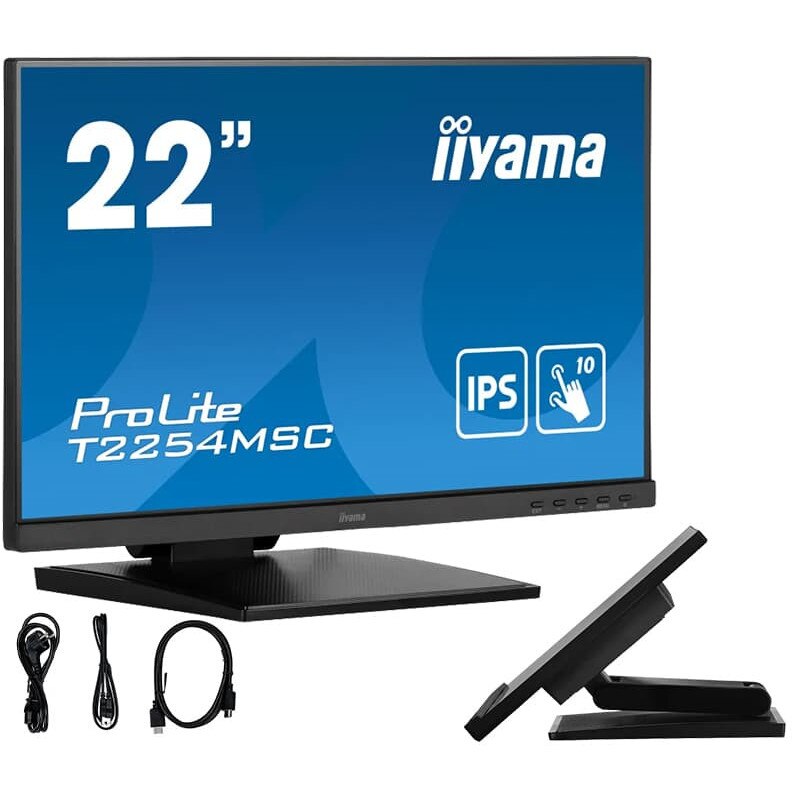 Monitor cu ecran tactil, POS iiyama ProLite T2254MSC-B1AG, 22 inchi ...