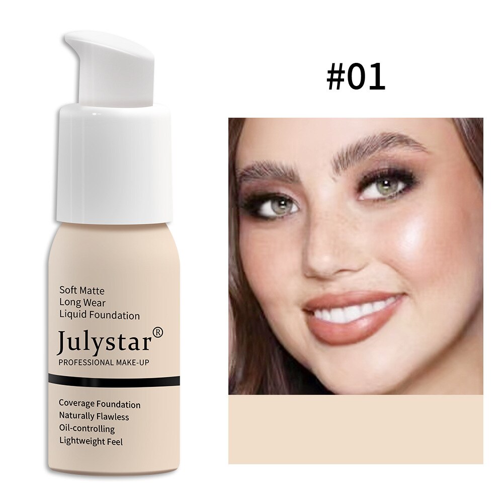 Alapozó, JULYSTAR, Matt megjelenés, Bézs 01, 30ml - eMAG.hu