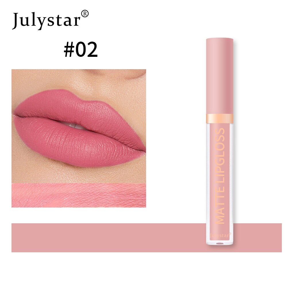 Ruj de buze, JULYSTAR, Lichid, Mat, 2.5ml, Light pink 02 - eMAG.ro