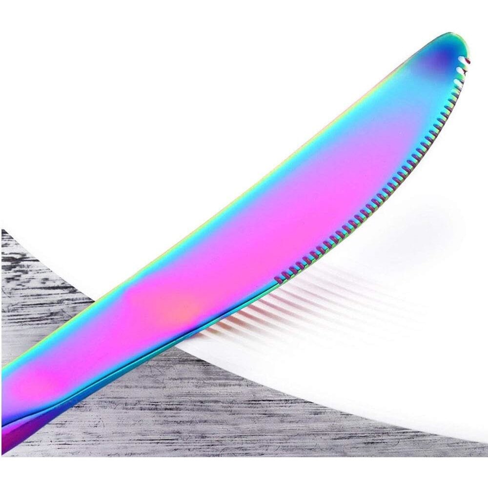 Set de tacamuri, 24 Piese, Pentru 6 persoane, Inox, Multicolor - eMAG.ro