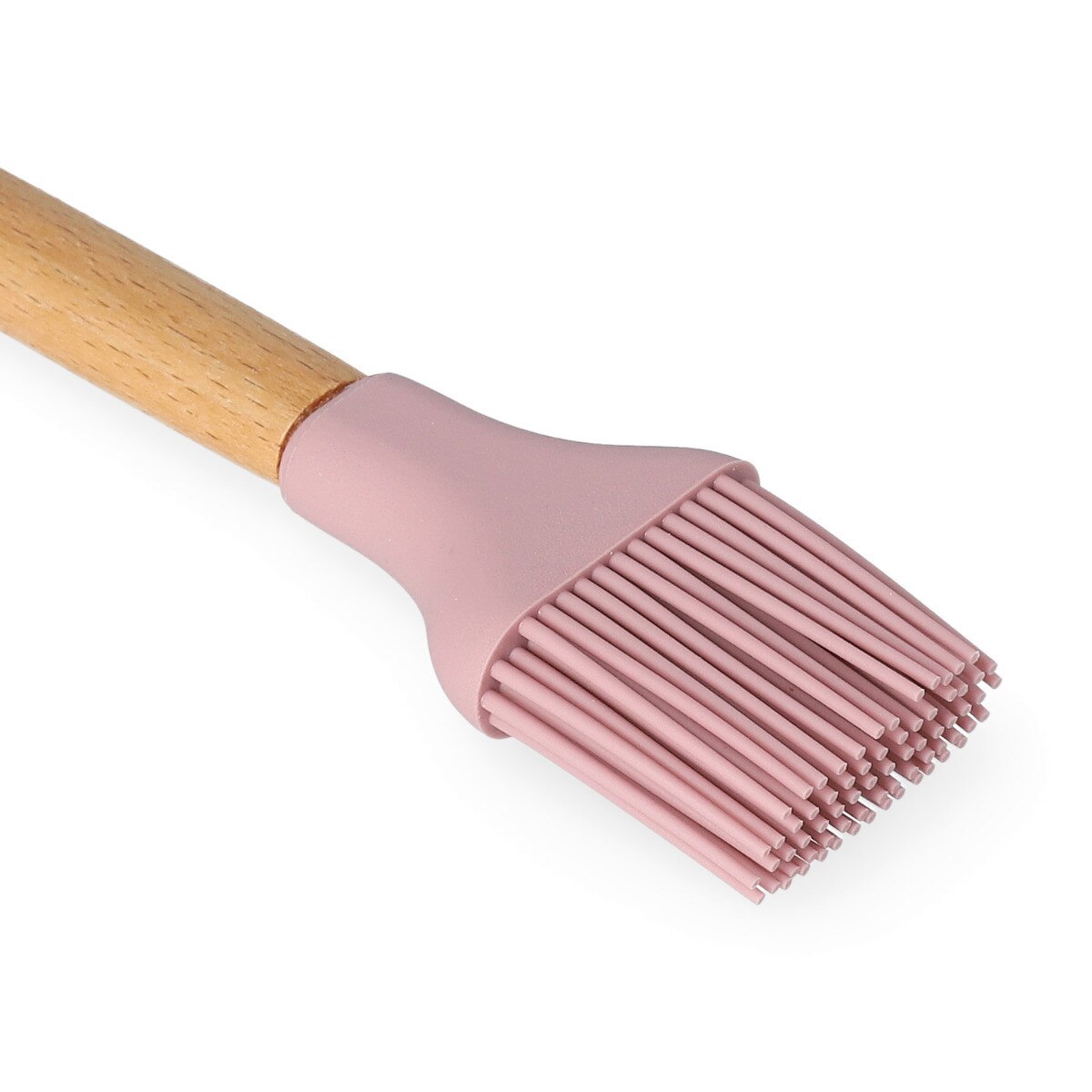 Pensula Easy Bake, Homla, Silicon/Lemn, 28 x 5 cm, Roz - eMAG.ro